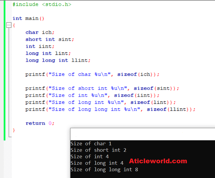 Introduction Of C Data Types Aticleworld Introduction Of C Data Types Aticleworld